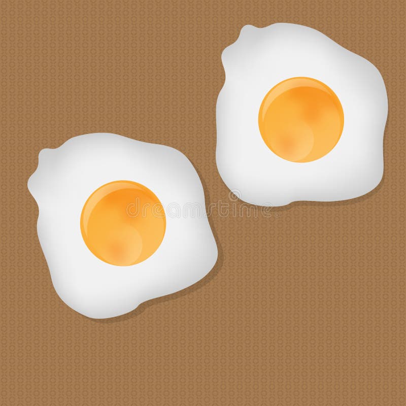 Fried Eggs Vector Illustration Stock Vector - Illustration of nutrition ...
