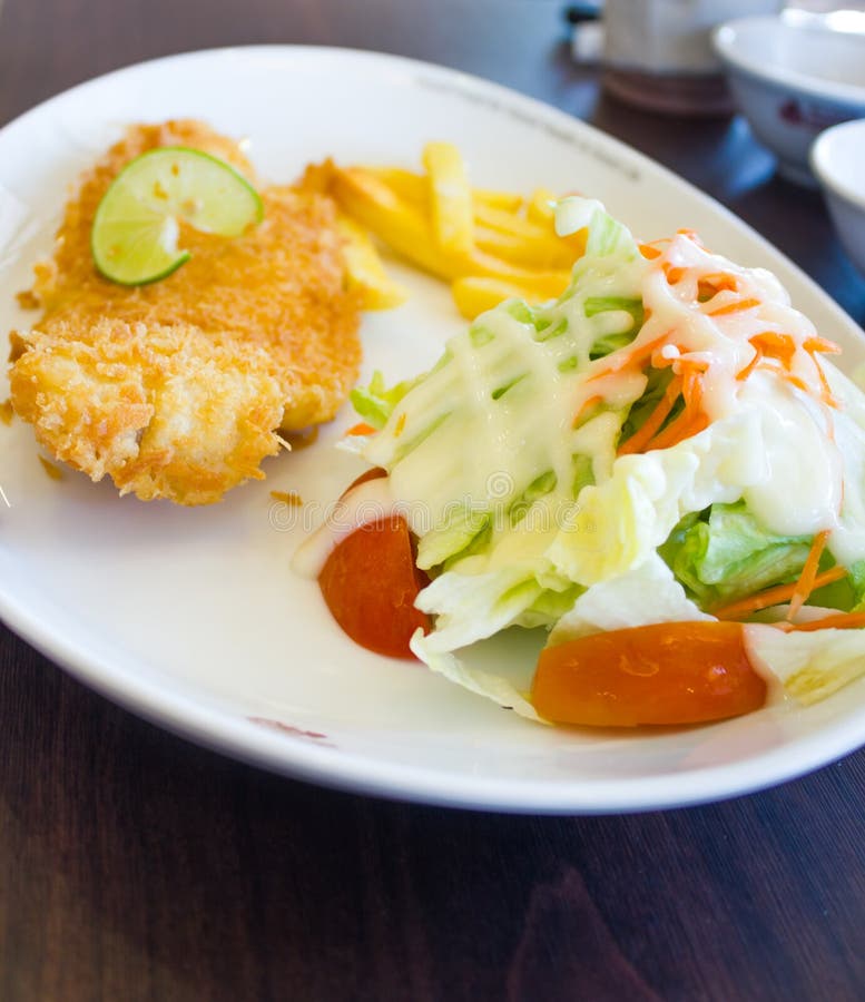 Fried fillet fish stock image. Image of dish, french - 41536103