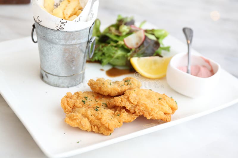 Fried fish stock image. Image of healthy, fresh, french - 141585803