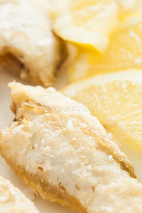 Fried fish stock image. Image of meal, lemon, cooked - 27387559