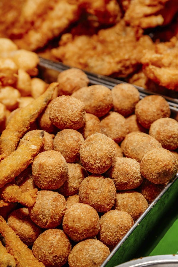 Fried fish ball stock image. Image of snack, plat, food - 97340975