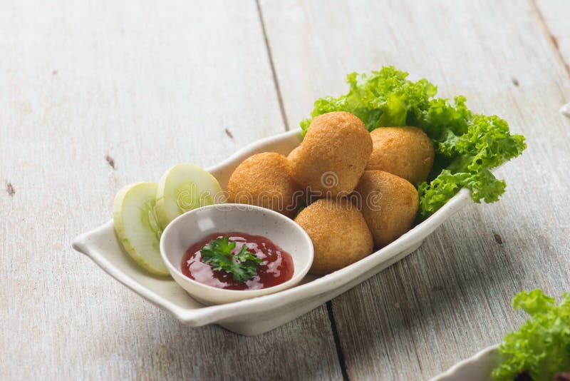 Fried fish ball stock photo. Image of boiled, shot, chinese - 114776060