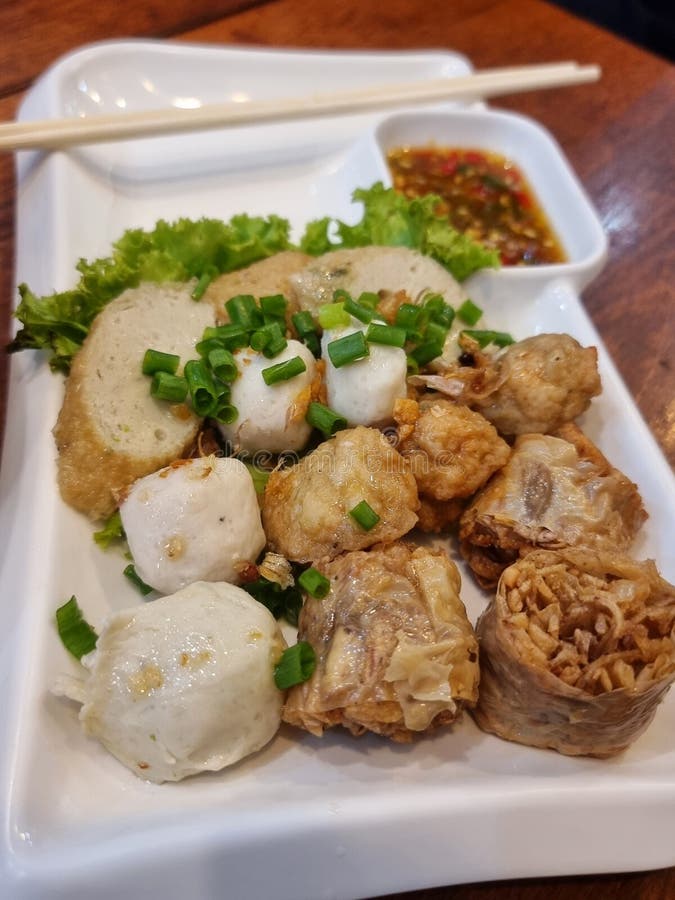 Fried Fish Balls, Street Food, Stock Image - Image of seafood, balls ...