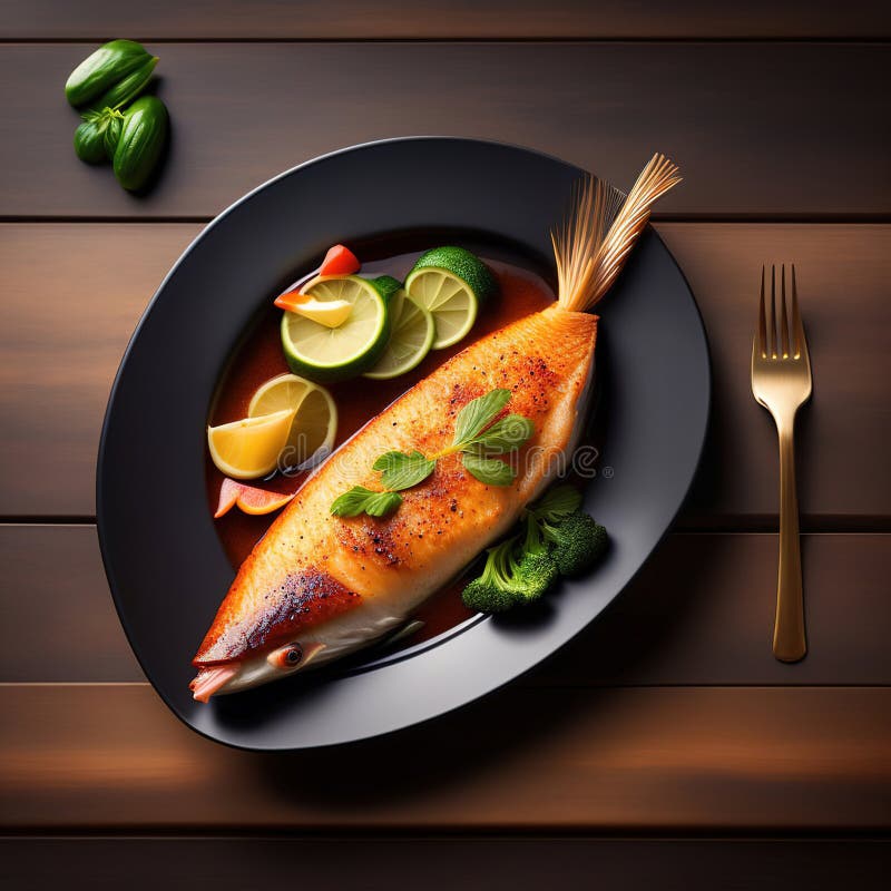 Fried fish dish stock photo. Image of dish, roast, fresh - 277666524