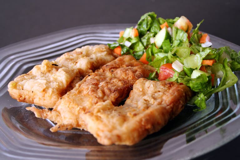 Fried fish filet in dish stock photo. Image of nutrition - 8460530