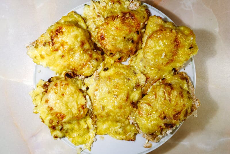 The Fried Fish Fillet in Batter in a Pan Stock Image - Image of crispy ...