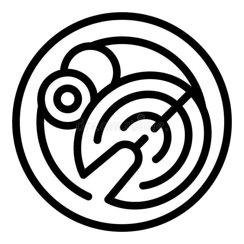 Fried Fish Icon Outline Vector. Paleo Diet Stock Vector - Illustration ...