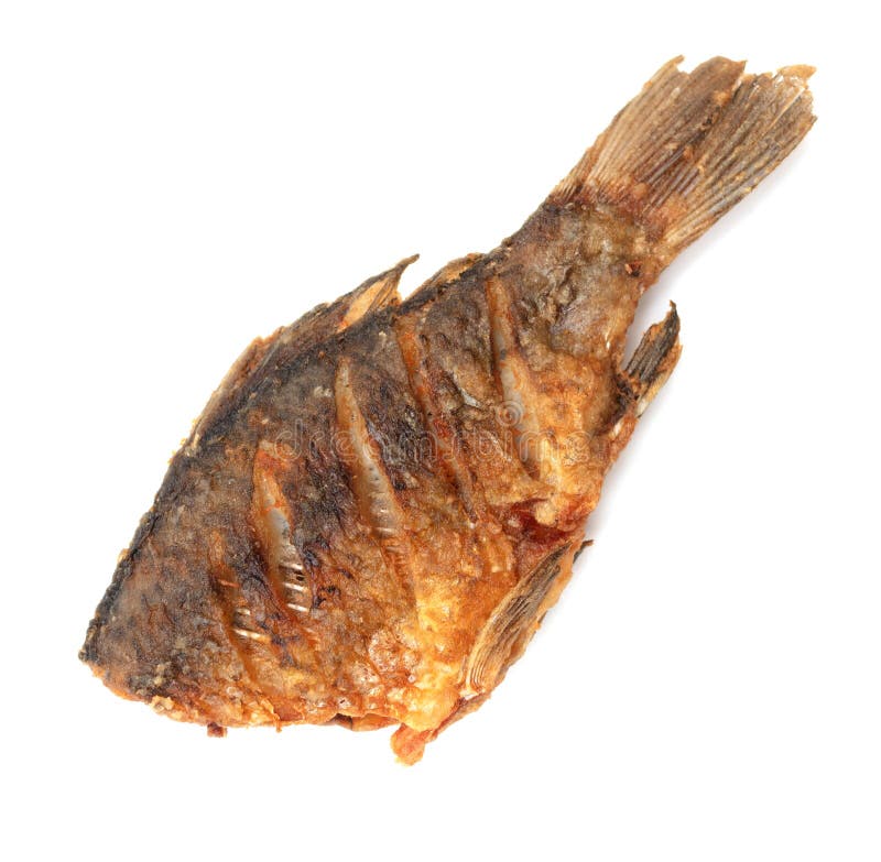 Fried Fish on a Baking Sheet Stock Image - Image of lemon, sheet: 105076751