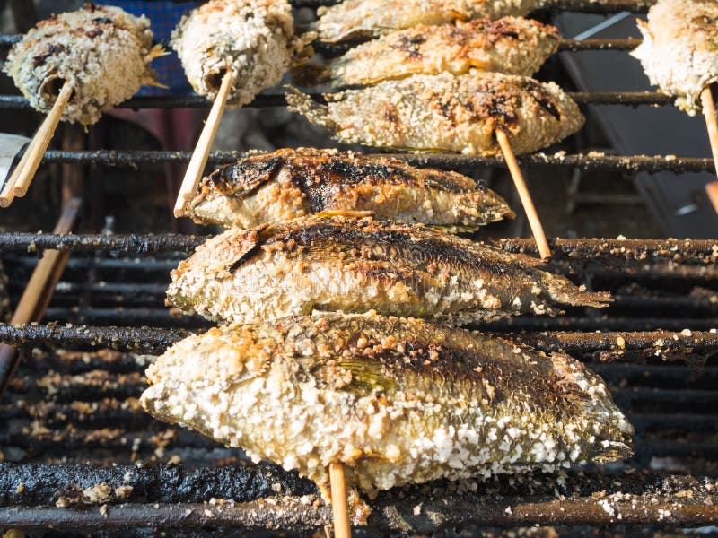 Fried Fish on a Local Market Stock Photo - Image of food, delicious ...