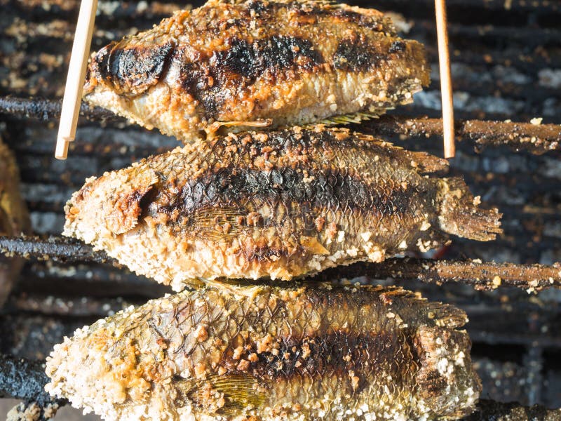 Fried Fish on a Local Market Stock Image - Image of acid, meal: 148061871