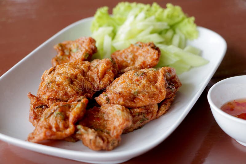 Fried fish-paste balls stock image. Image of spice, lunch - 154058917