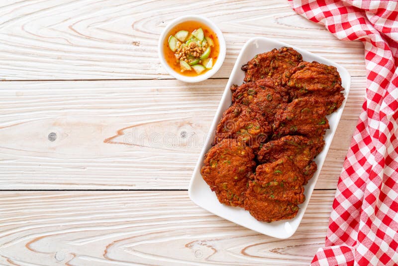 Fried Fish Paste Balls or Deep Fried Fish Cake Stock Image - Image of ...