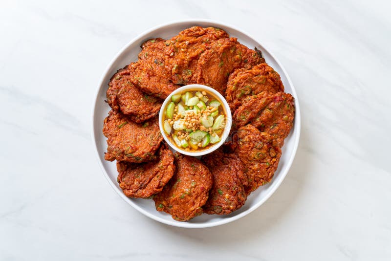 Fried Fish Paste Balls or Deep Fried Fish Cake Stock Image - Image of ...