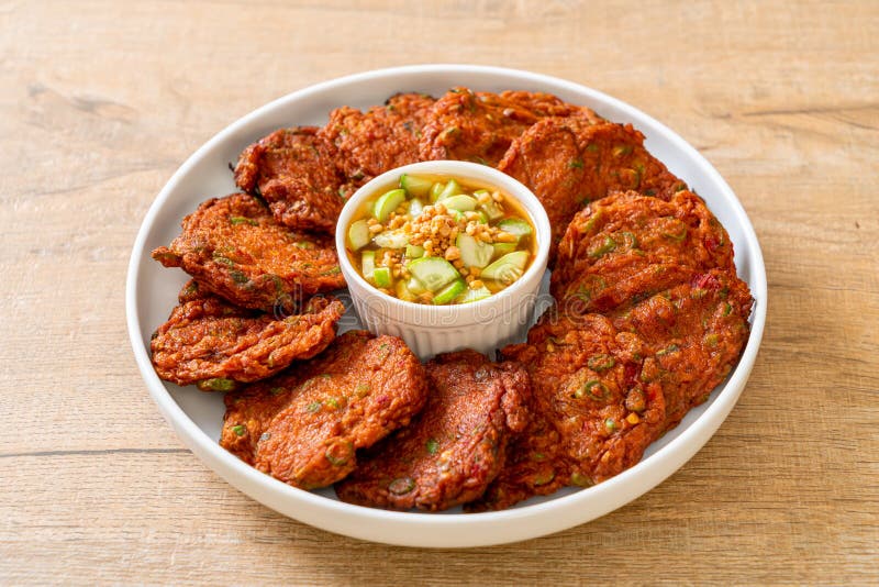 Fried Fish Paste Balls or Deep Fried Fish Cake Stock Photo - Image of ...