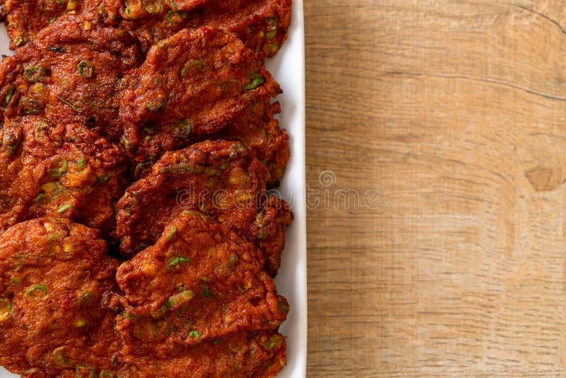 Fried Fish Paste Balls or Deep Fried Fish Cake Stock Image - Image of ...