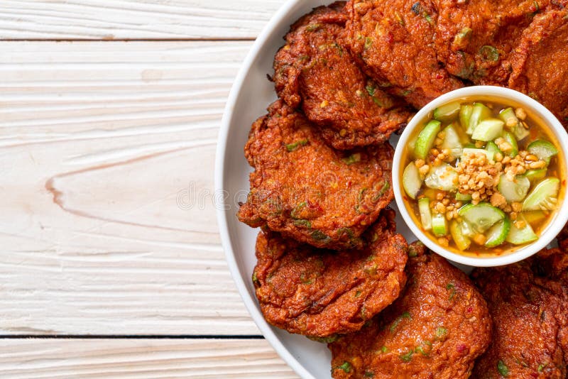 Fried Fish Paste Balls or Deep Fried Fish Cake Stock Photo - Image of ...