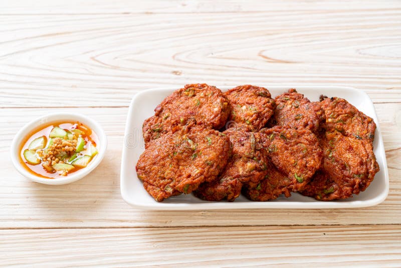 Fried Fish Paste Balls or Deep Fried Fish Cake Stock Image - Image of ...