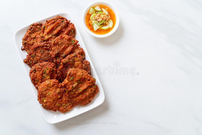 Fried Fish Paste Balls or Deep Fried Fish Cake Stock Image - Image of ...