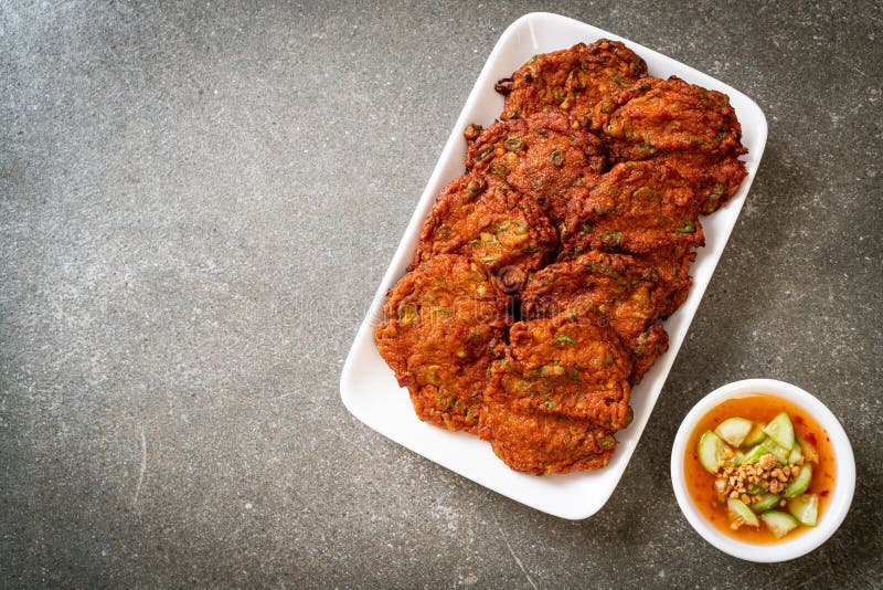 Fried Fish Paste Balls or Deep Fried Fish Cake Stock Photo - Image of ...