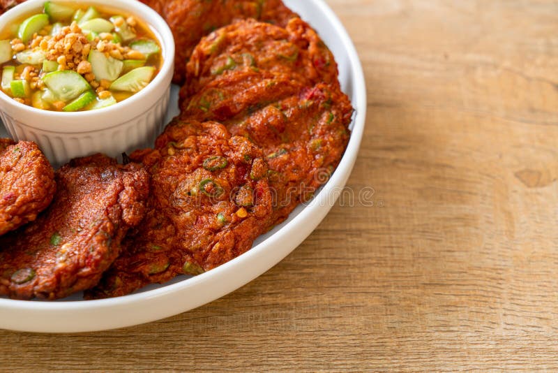 Fried Fish Paste Balls or Deep Fried Fish Cake Stock Image - Image of ...