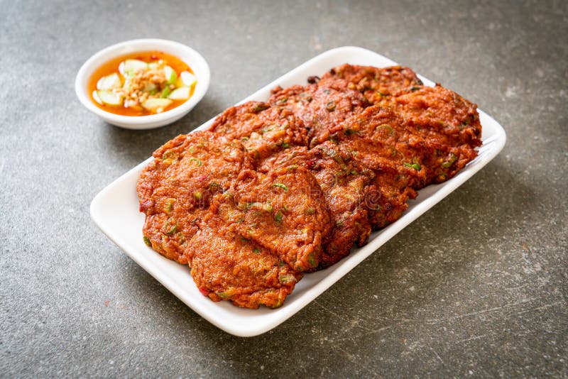 Fried Fish Paste Balls or Deep Fried Fish Cake Stock Image - Image of ...