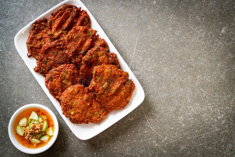 Fried Fish Paste Balls or Deep Fried Fish Cake Stock Image - Image of ...