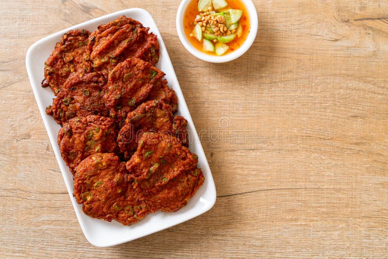 Fried Fish Paste Balls or Deep Fried Fish Cake Stock Photo - Image of ...