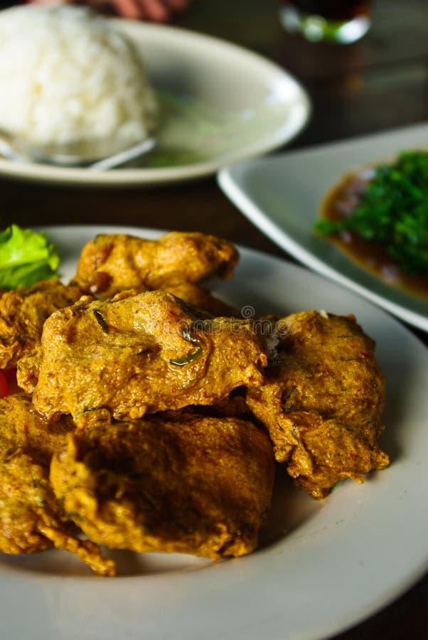 Fried fish patty stock image. Image of plate, oriental - 14830541