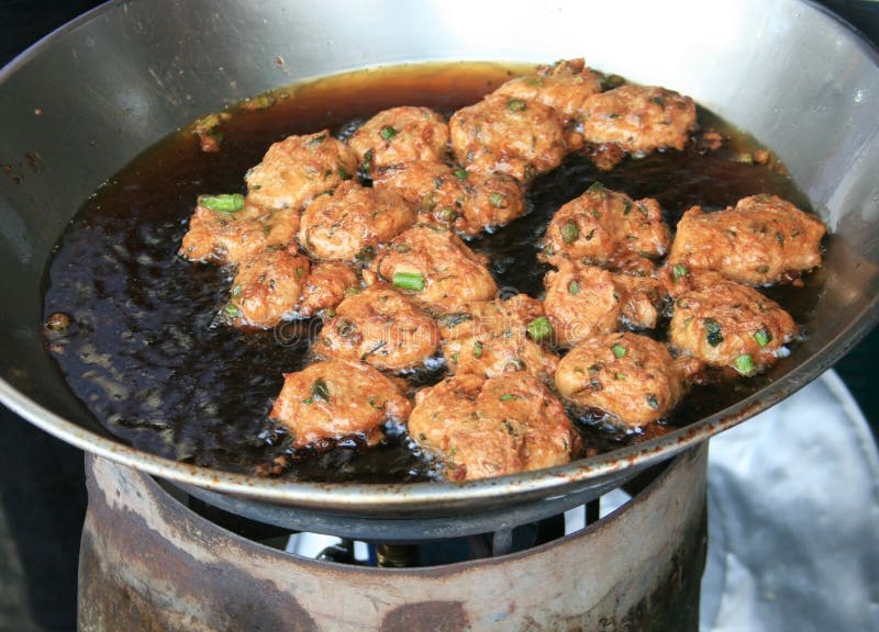 Fried fish patty stock photo. Image of lunch, chili, ball - 38563332