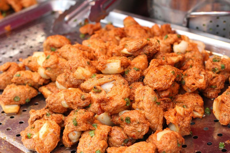 Fried Fish Patty in the Market Stock Photo - Image of cook, kaffir ...