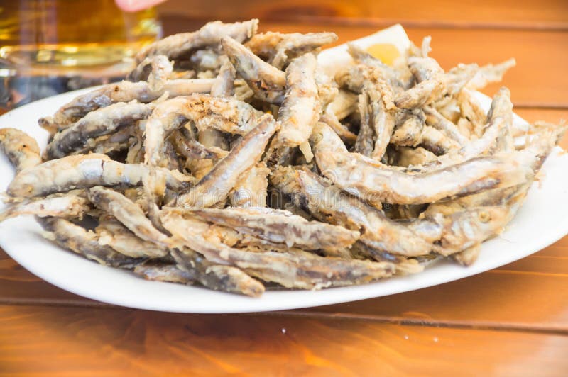 Fried Fish Sprat With Glass Of Beer Stock Image - Image of tasty ...