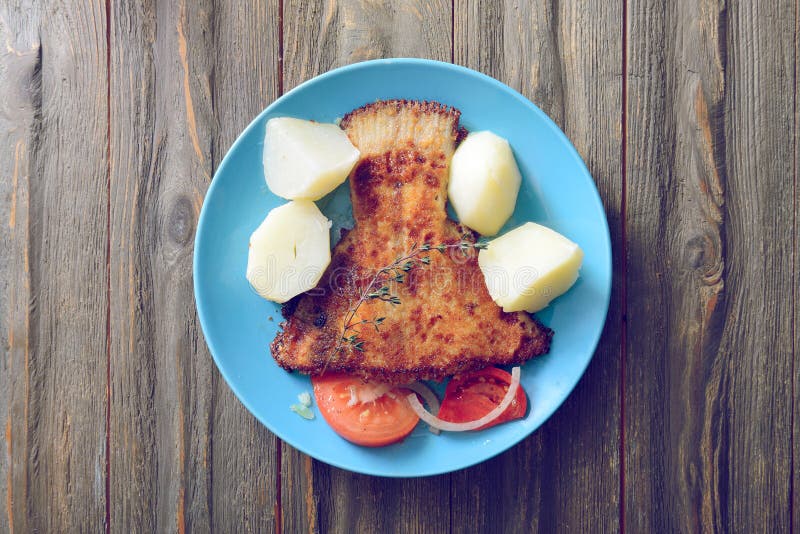 Fried fish stock photo. Image of product, cooking, food - 188254742