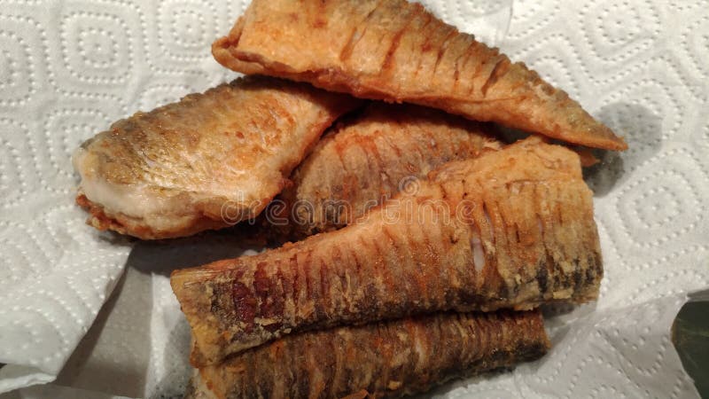 Fried Fish on a Plate / Fish Dish Ready To Eat / Stock Image - Image of ...