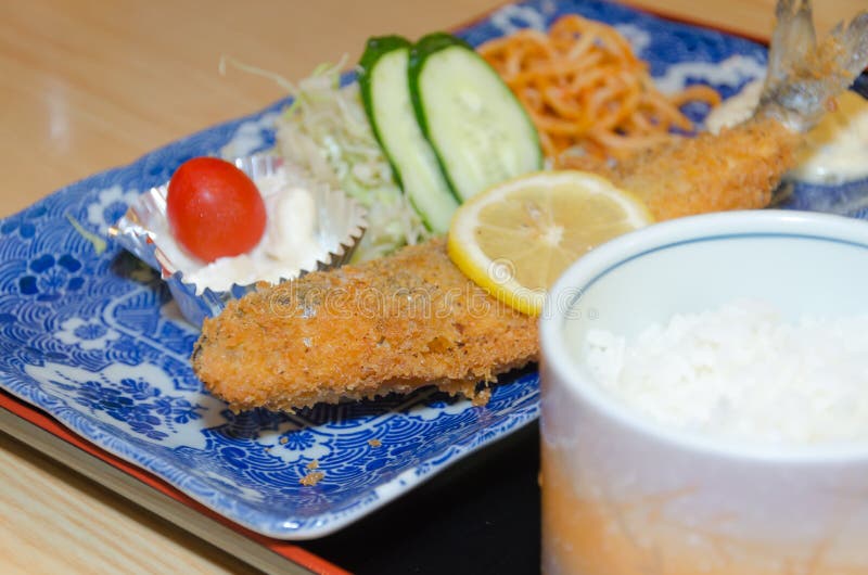 Fried fish and rice stock image. Image of fish, breakfast - 59062715