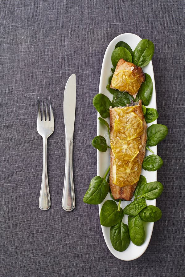 Fried fish with squash stock image. Image of cooking - 62448455