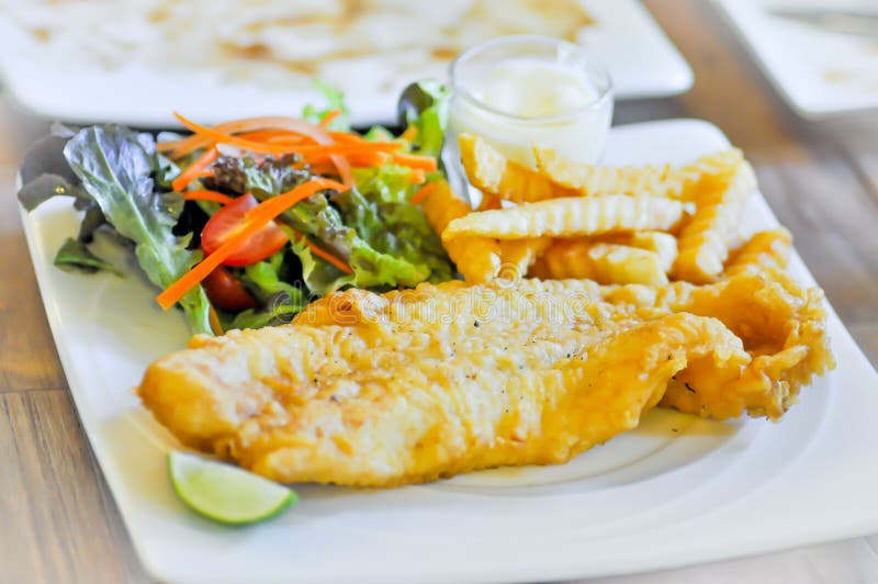 Fried Fish Steak, Fish Steak Stock Photo - Image of meal, vegetables ...