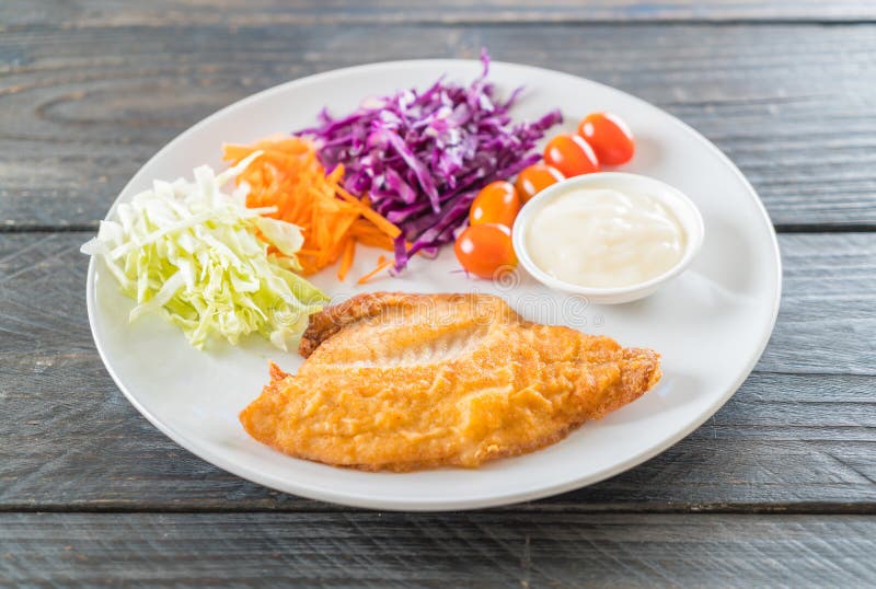 Fried Fish Topped with 3 Flavors Chili Sauce Stock Photo - Image of ...