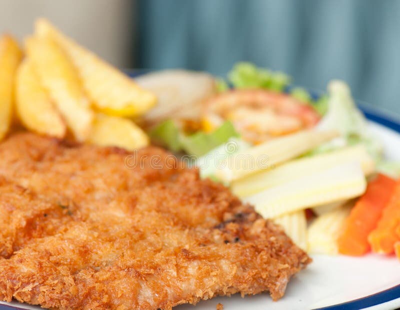 Fried fish steak isolated stock image. Image of delicious - 21500955