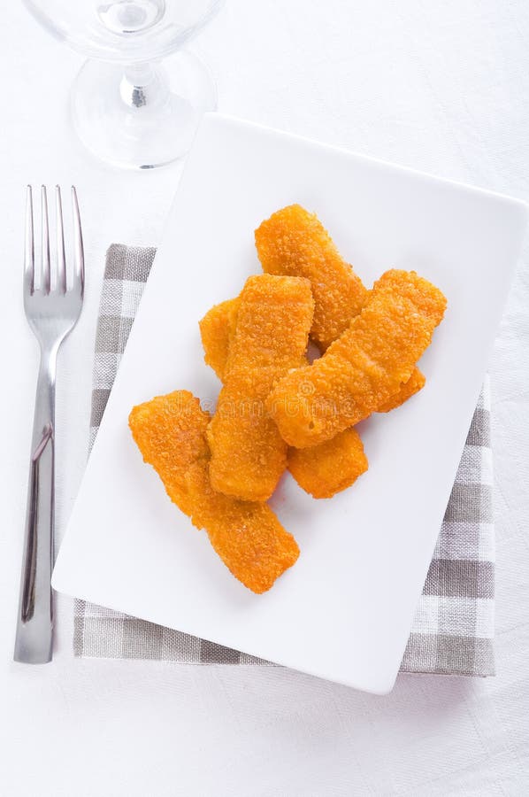 Fried fish sticks. stock image. Image of gourmet, eating - 23890715