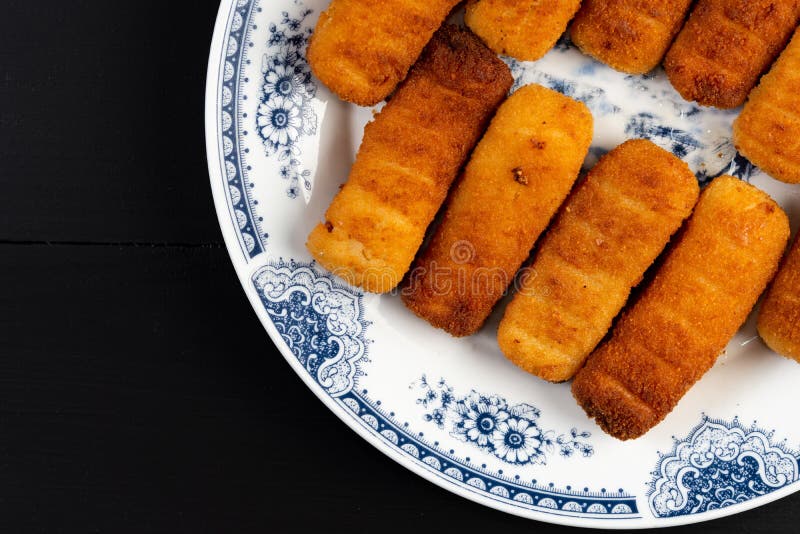 Fried Fish Sticks Served on the Plate Stock Image - Image of healthy ...