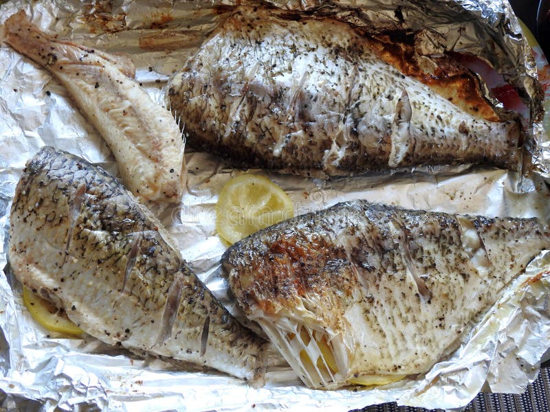 Fried Fish on Table, Lithuania Stock Image - Image of fresh, food ...