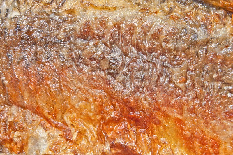 Fried Fish Texture. Fried Crucian. River Fish Stock Photo - Image of ...