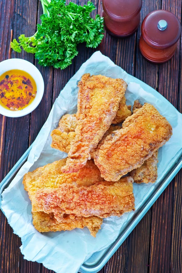 Fried fish stock photo. Image of fish, battered, lettuce - 53115752