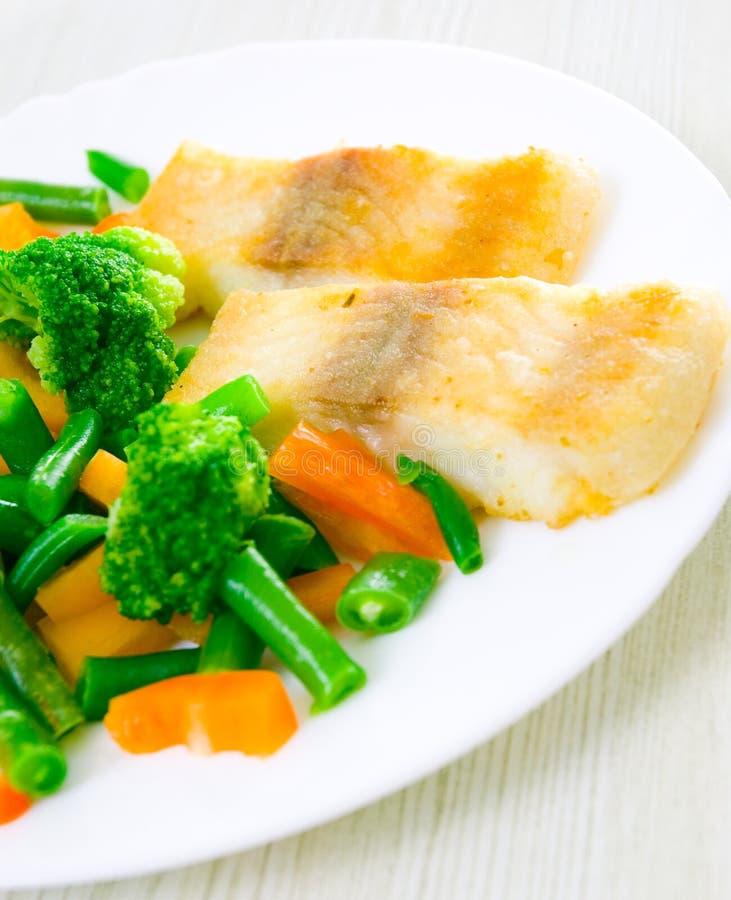 Grilled fish meal 3 stock photo. Image of rustic, carrots - 101262