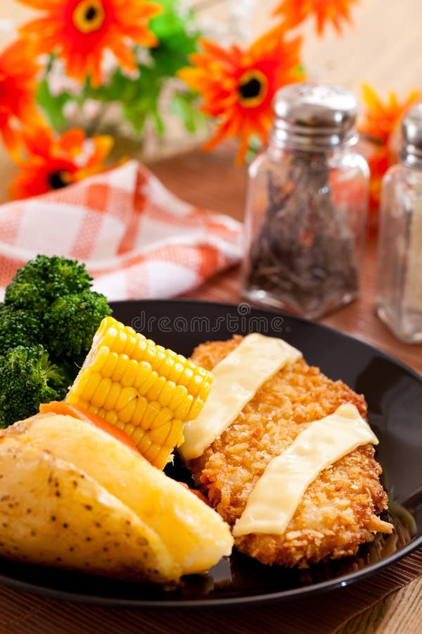 Crispy Fried Fish and Cheese Stock Photo - Image of appetizer ...
