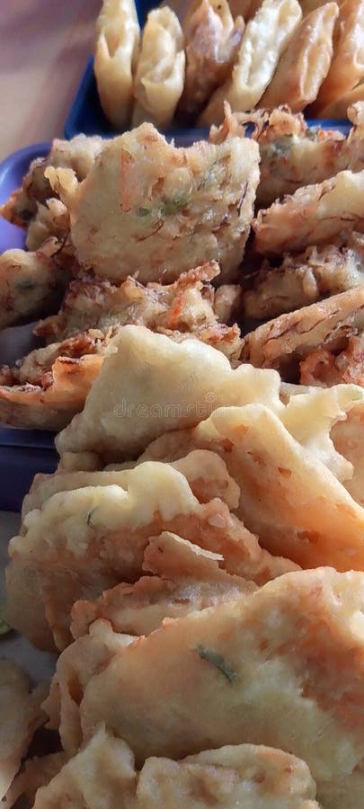 Fried flour snacks stock photo. Image of tempeh, fritters - 376311868