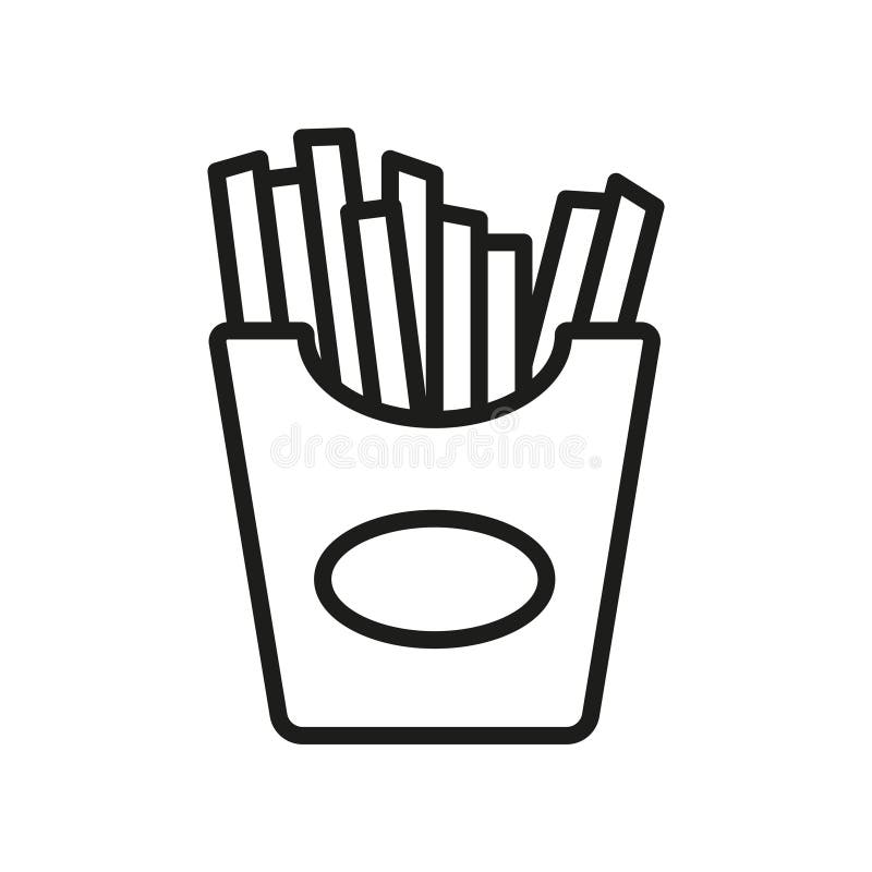 Fried Fries Icon Vector Basic Design Simple and Modern Stock Vector ...