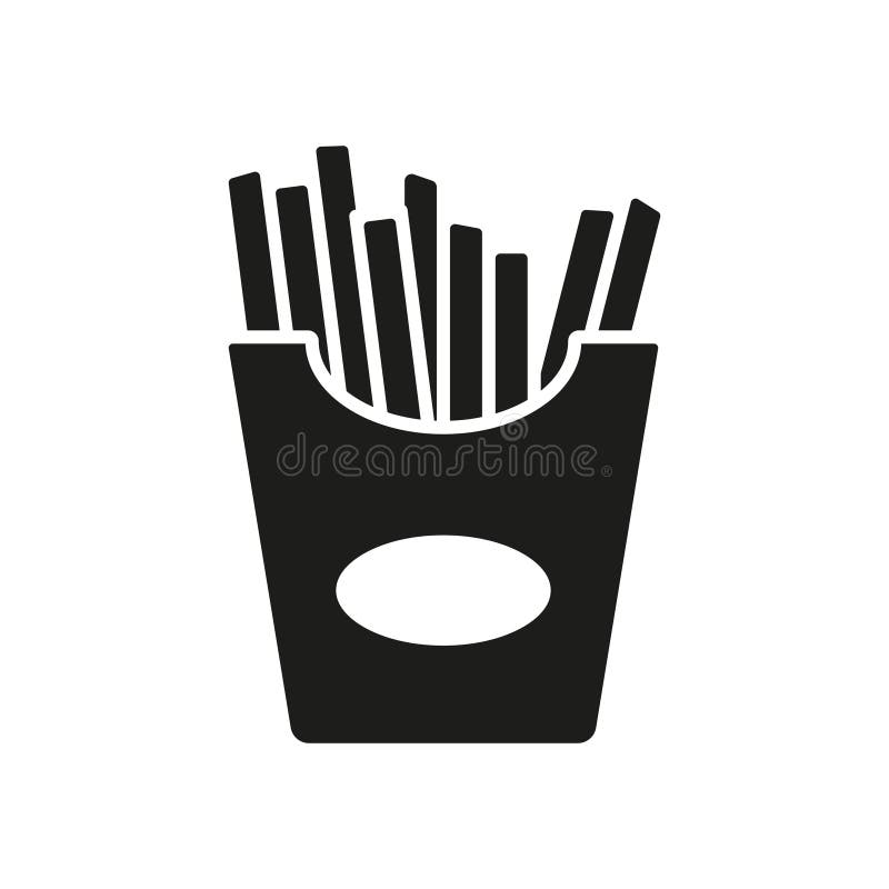 Fried Fries Icon Vector Basic Design Simple and Modern Stock Vector ...