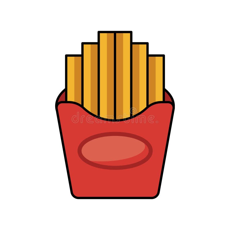 Fried Fries Icon Vector Design Template Basic RGB Stock Vector - Illustration of salty, meal ...