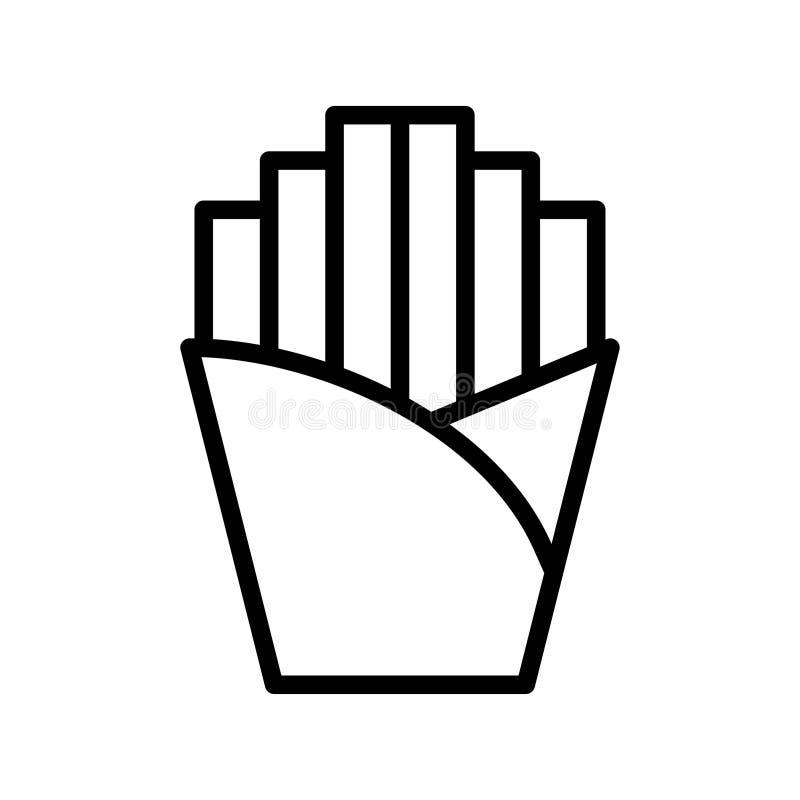 Fried Fries Icon Vector Design Template Basic RGB Stock Vector ...